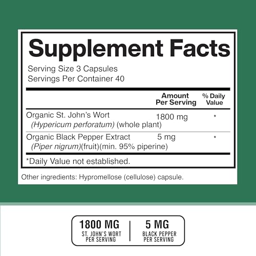 high potency st. john's wort 1800mg
