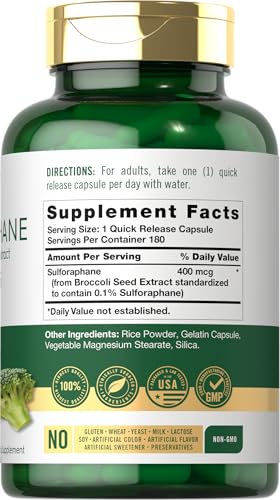 High potency sulforaphane capsules