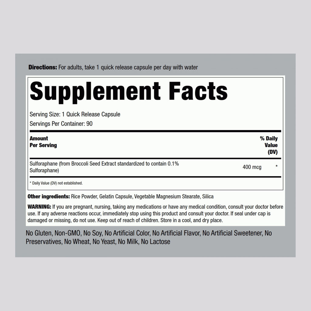 high potency sulforaphane supplement