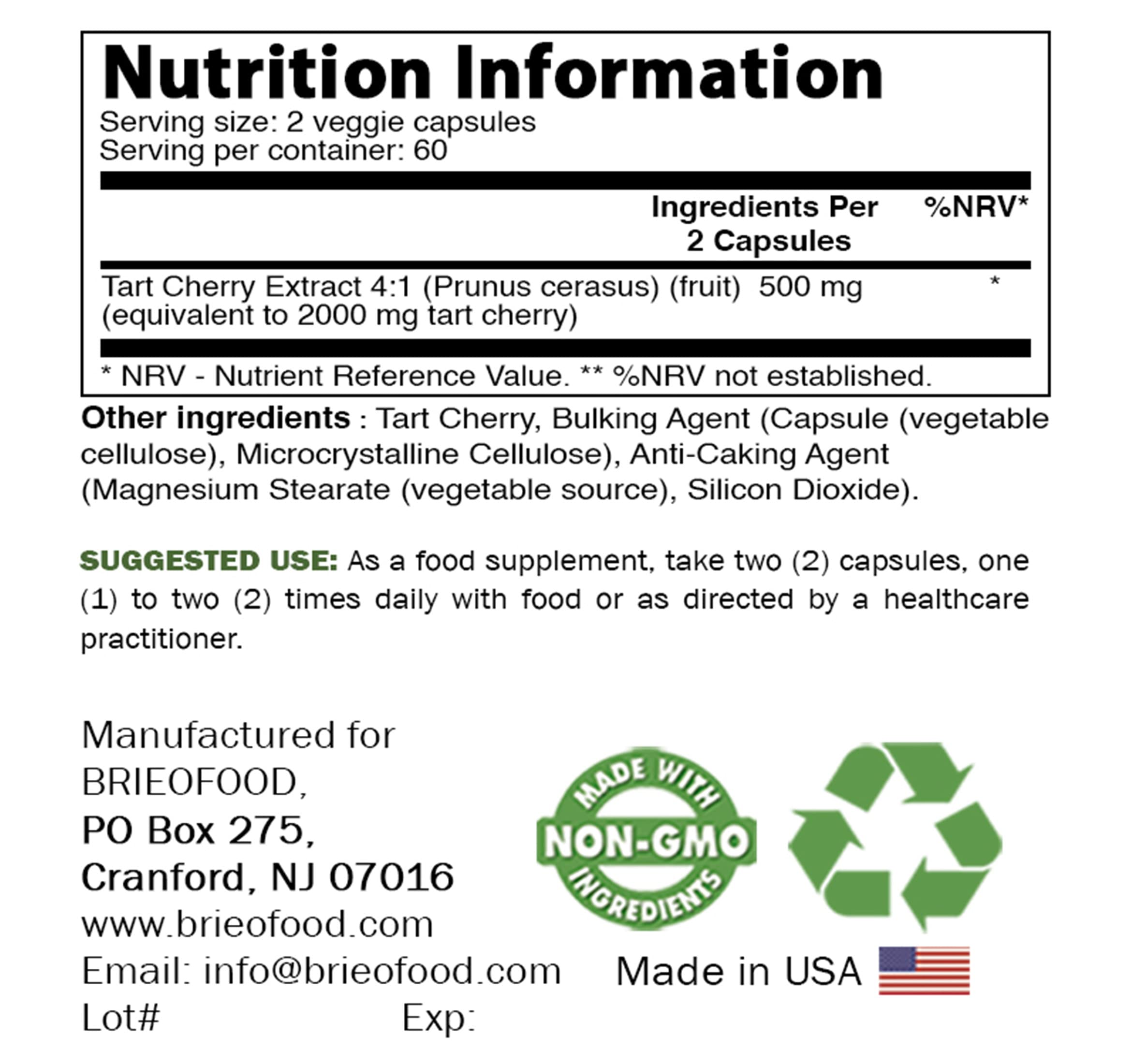 high potency tart cherry extract