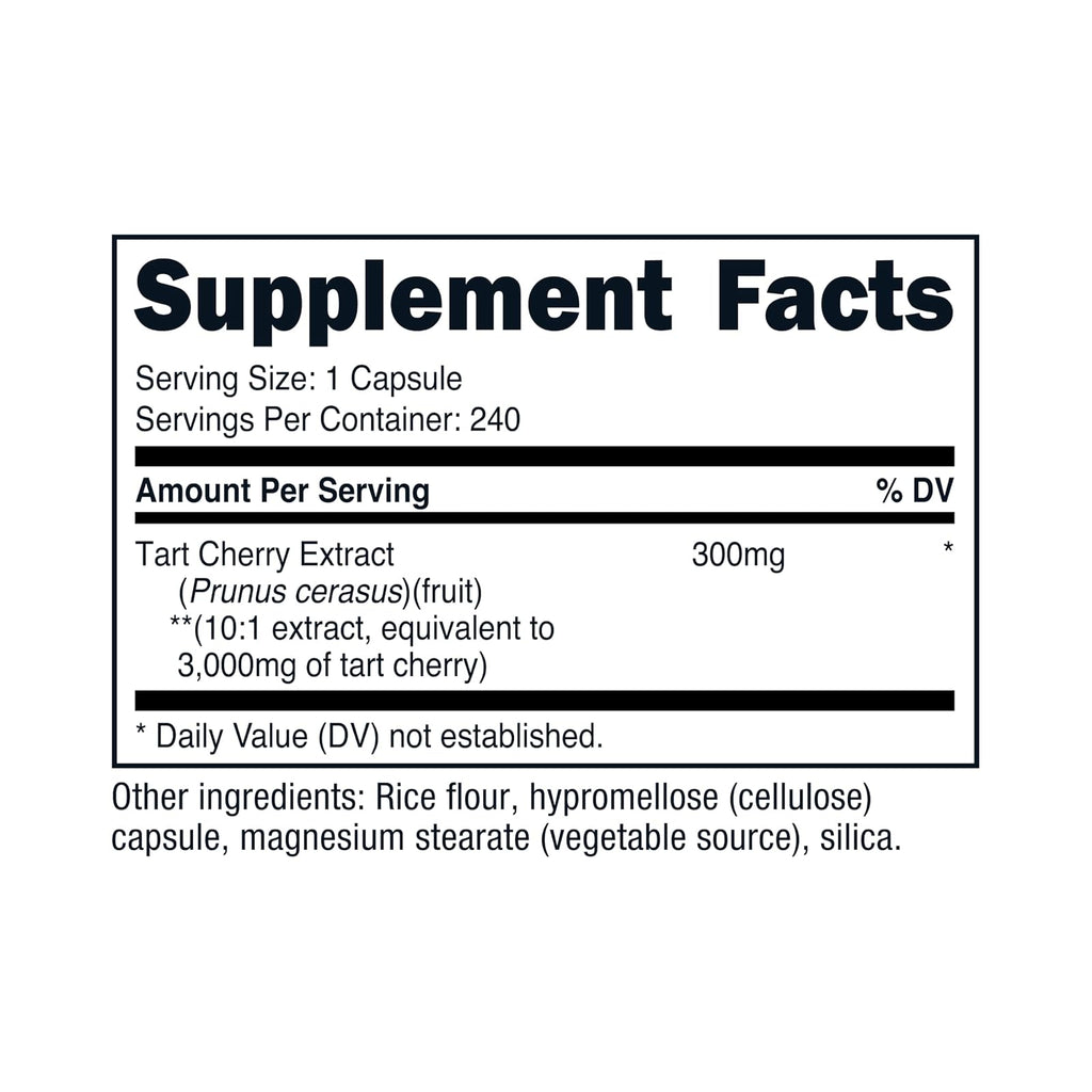 high potency tart cherry supplement