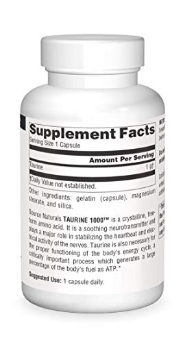 high potency taurine 1000 mg capsules