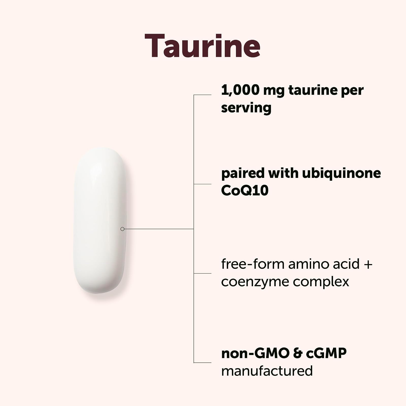 High potency taurine 1000 mg supplement