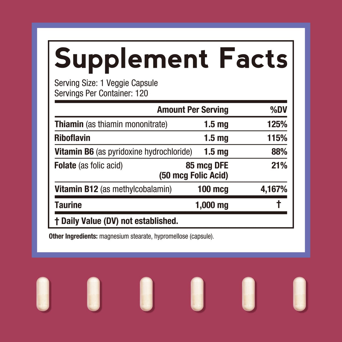 High potency Taurine 1000 mg supplement