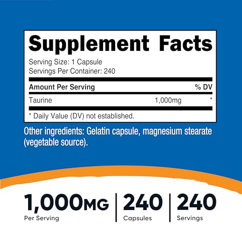 High potency taurine 1000mg benefits