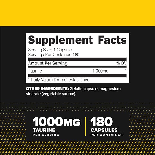 High potency taurine 1000mg capsules