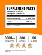high potency taurine capsules 2000 mg