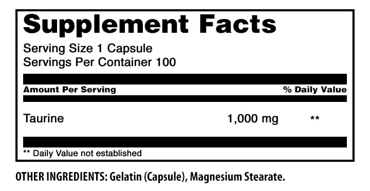 High potency taurine for energy support