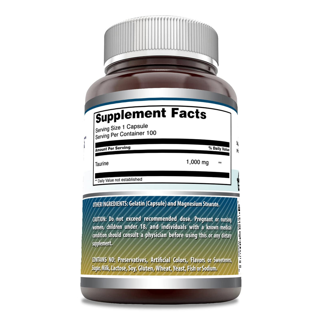 High potency taurine supplement for energy