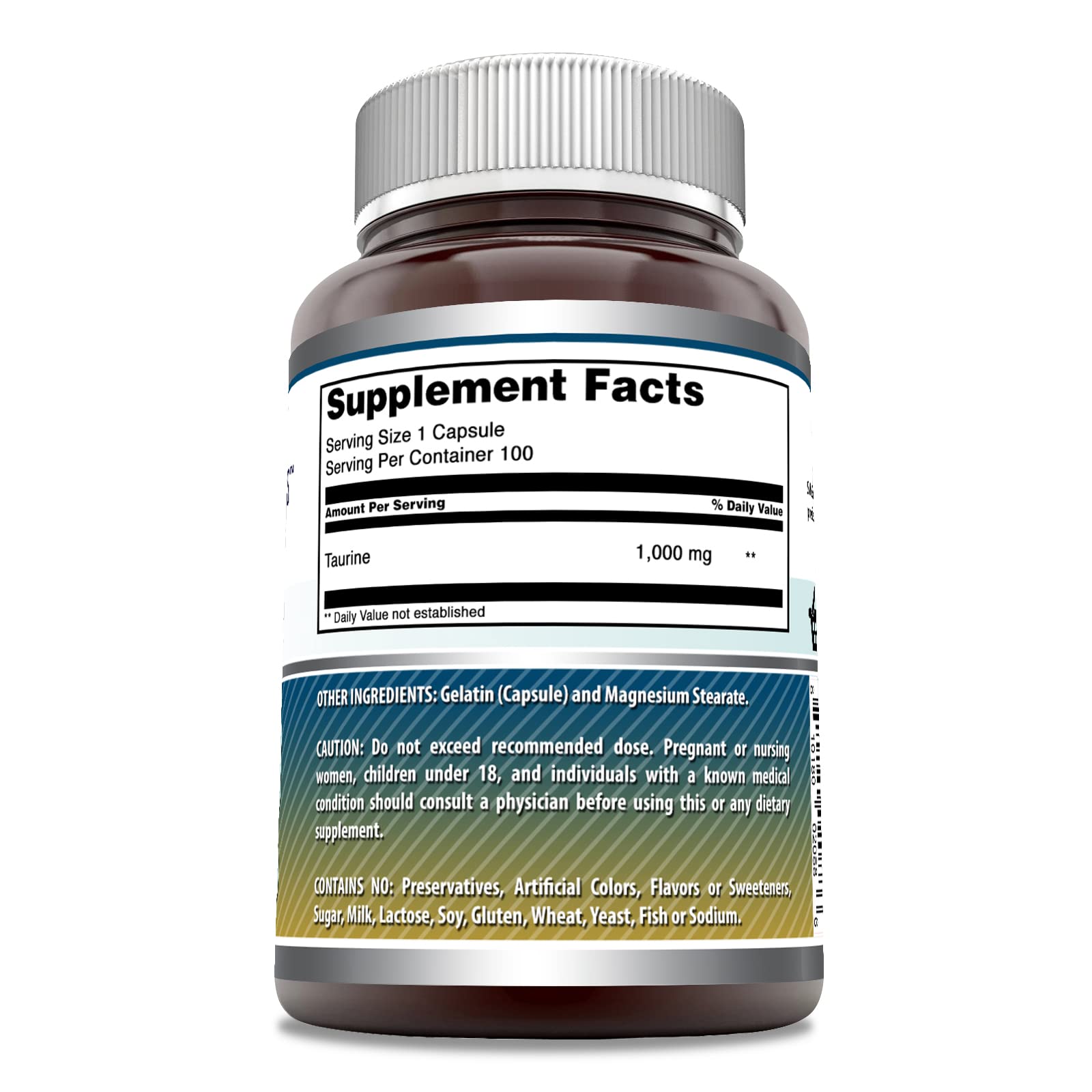 High potency taurine supplement for energy