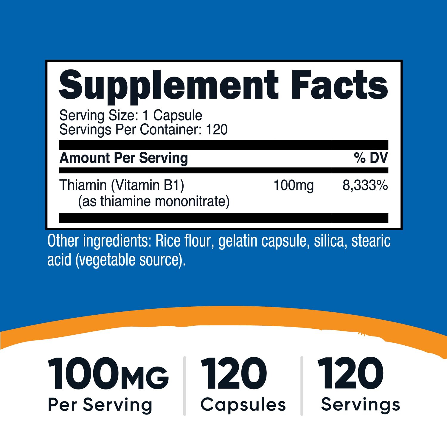 High potency thiamine supplement for wellness
