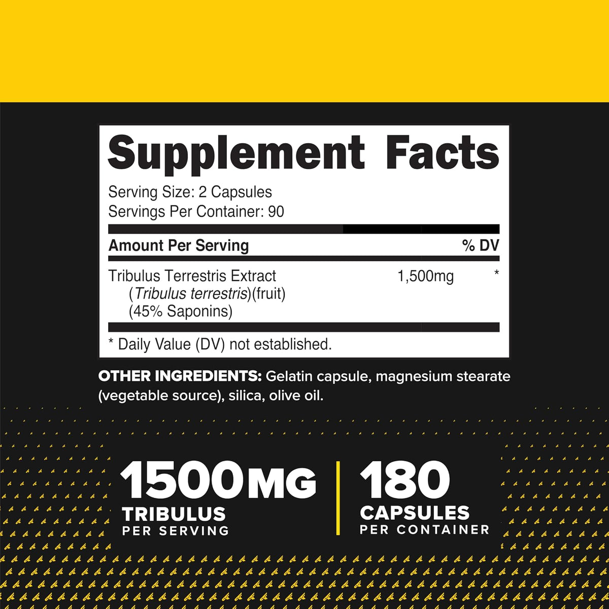 High potency Tribulus supplement capsules