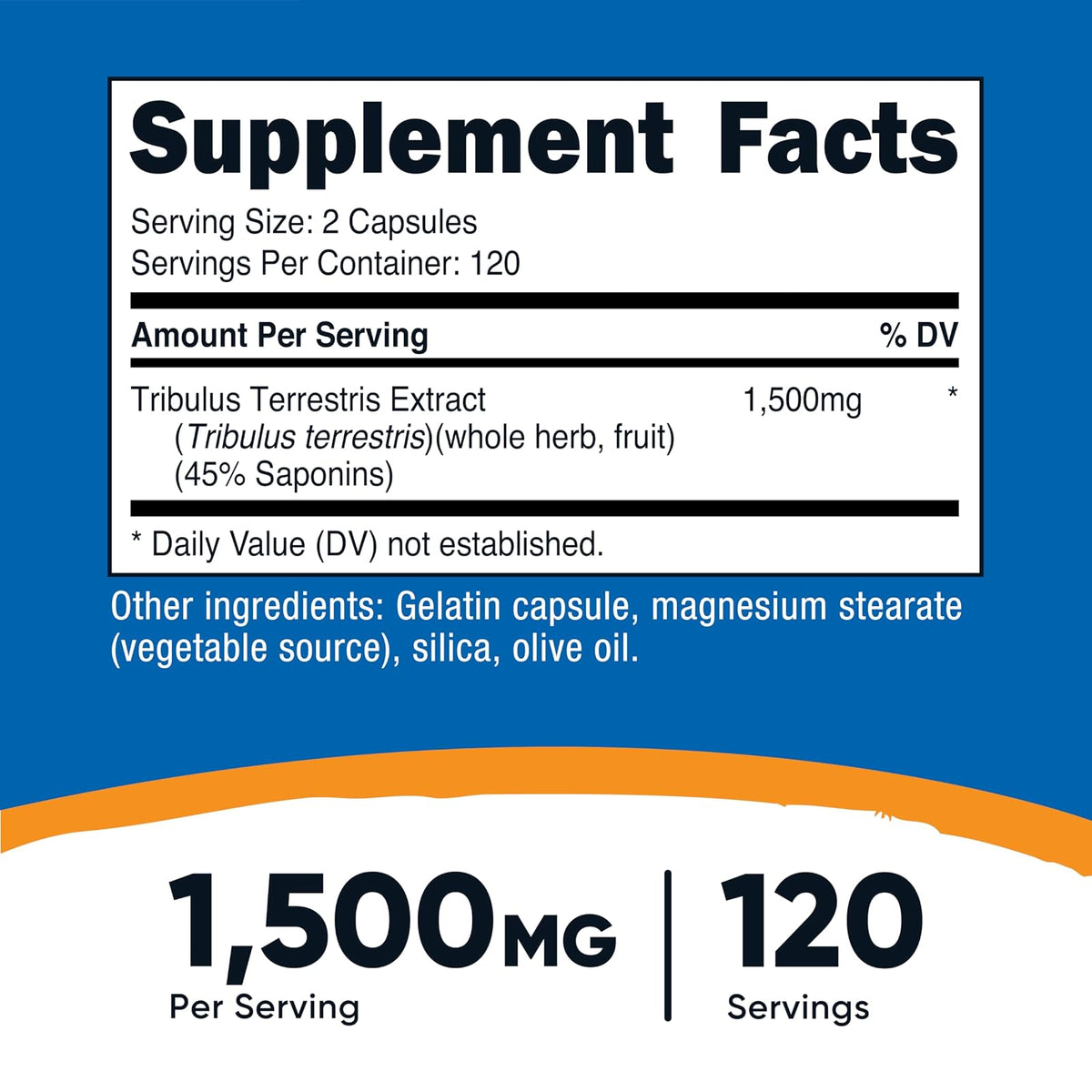 High potency Tribulus Terrestris capsules