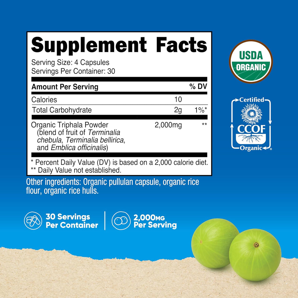 High potency triphala 2000 mg dosage