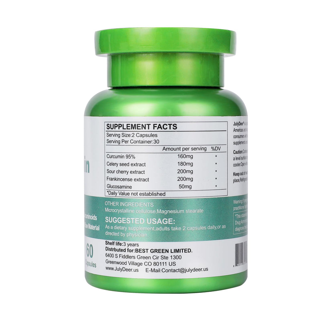 high potency turmeric 95% curcumin capsules