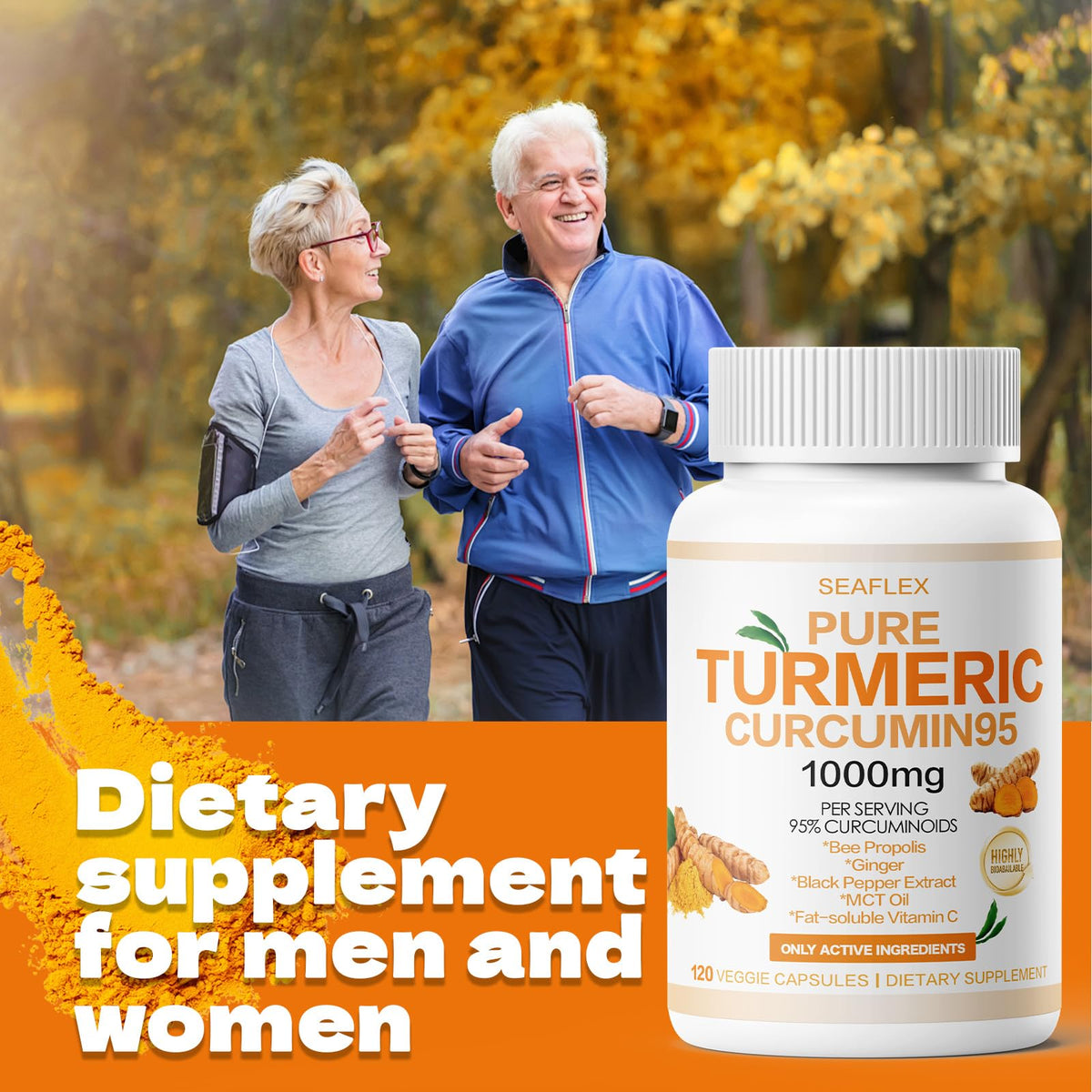 High potency turmeric capsules 1000 mg
