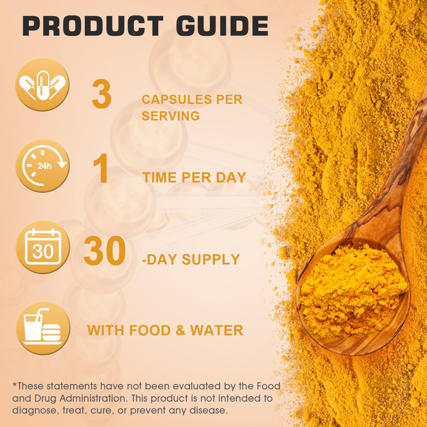 High potency turmeric capsules for vitality