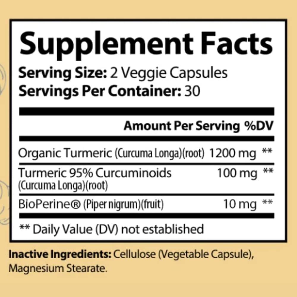 high potency turmeric curcumin 1300 mg