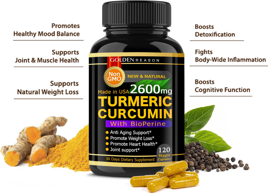 high potency turmeric curcumin 2600mg