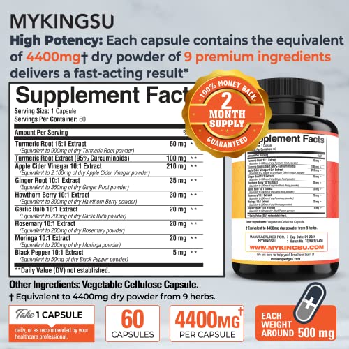 high potency turmeric curcumin capsules
