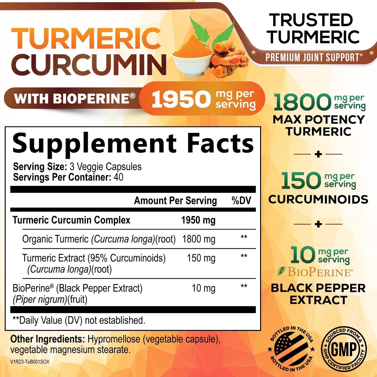 high potency turmeric curcumin capsules