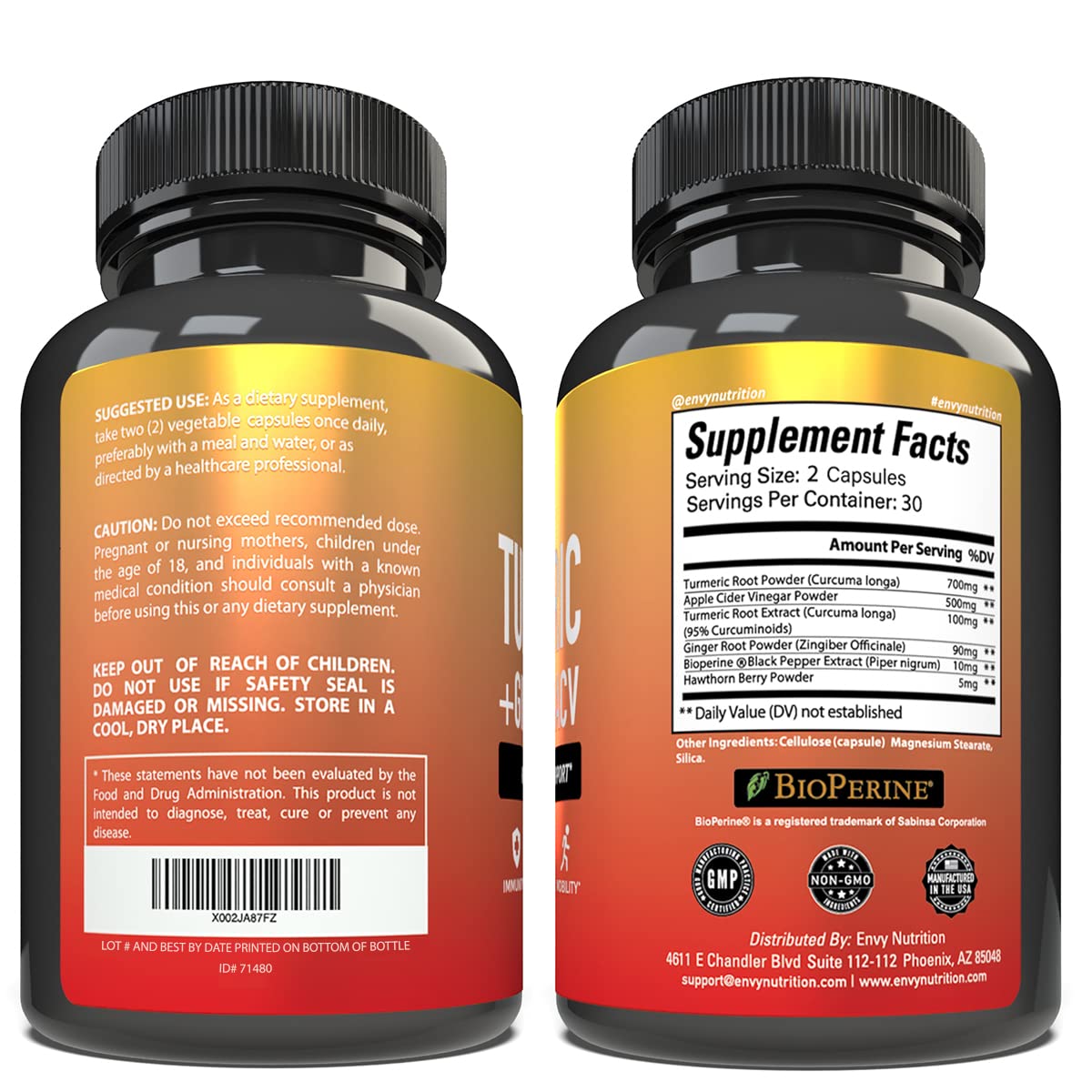 high potency turmeric curcumin capsules