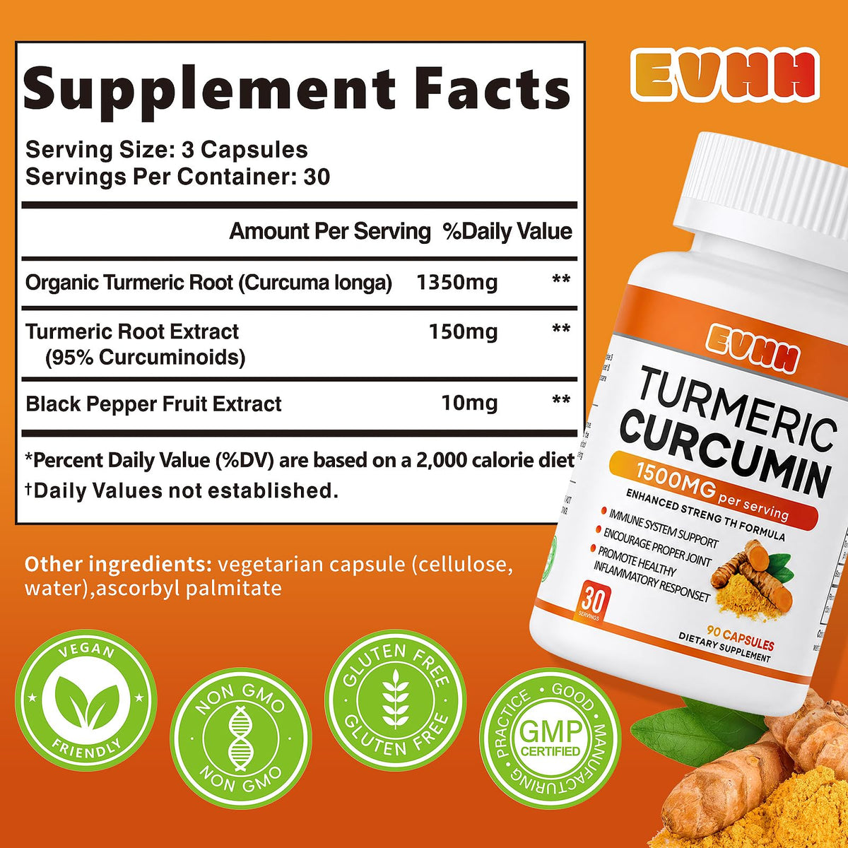 High potency turmeric curcumin formula