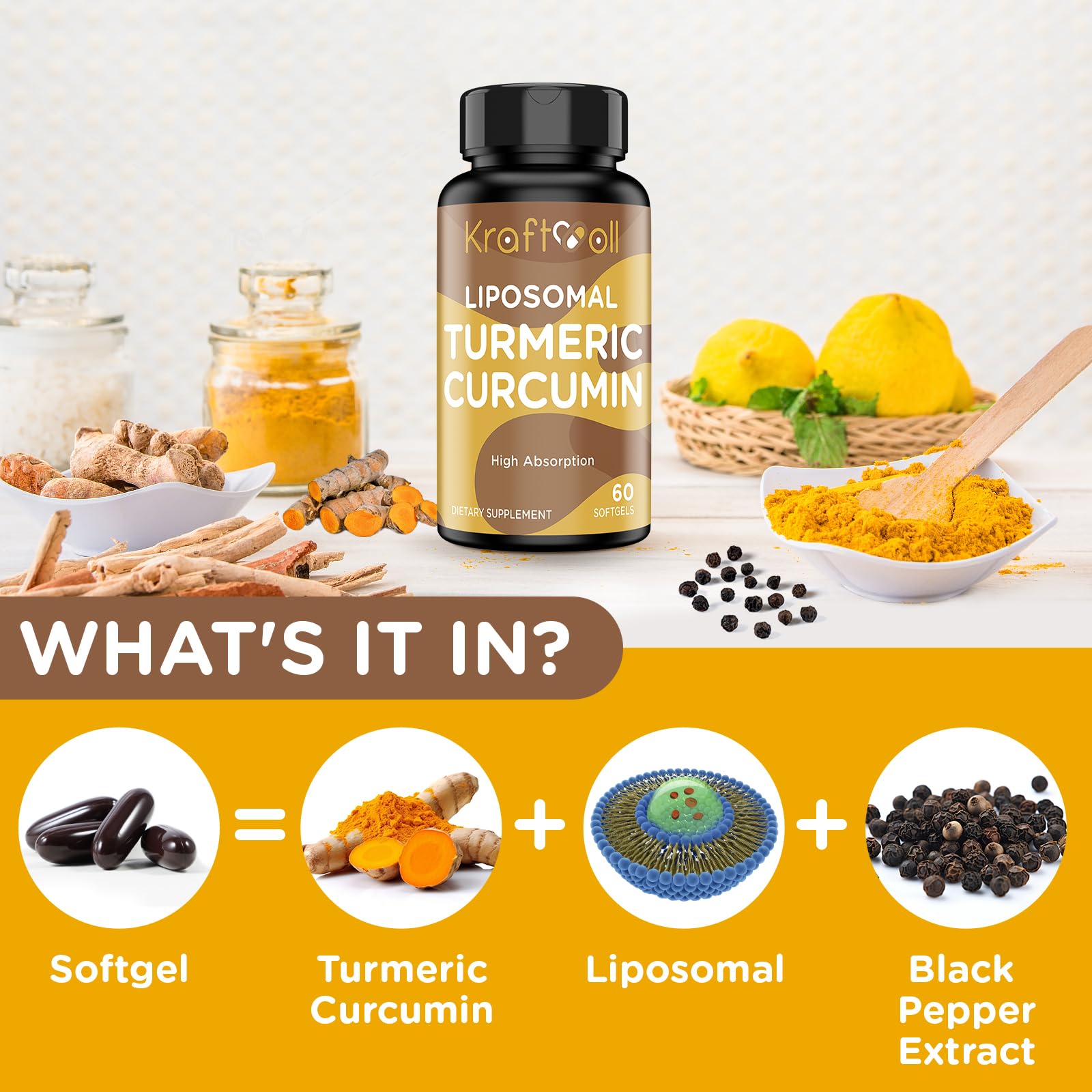 High potency turmeric curcumin formula