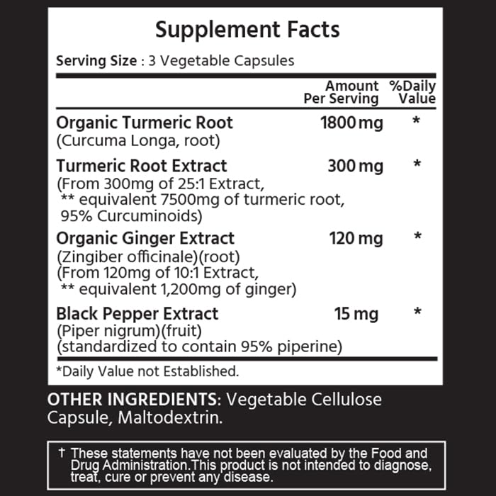 high potency turmeric curcumin supplement