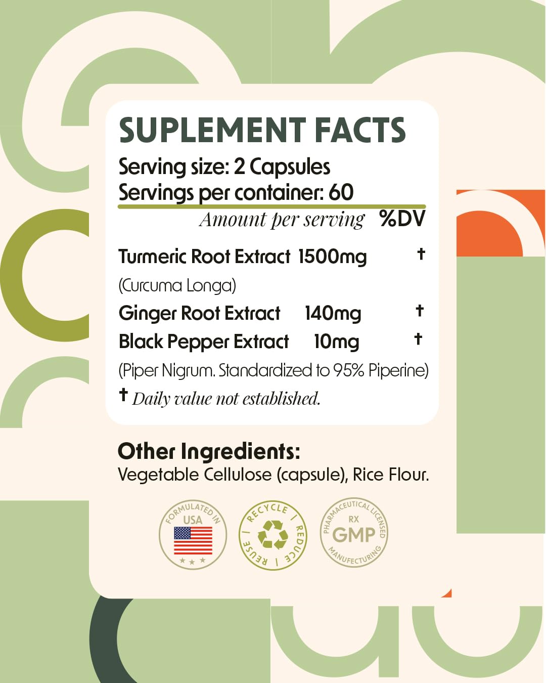 high potency turmeric supplement 1500 mg