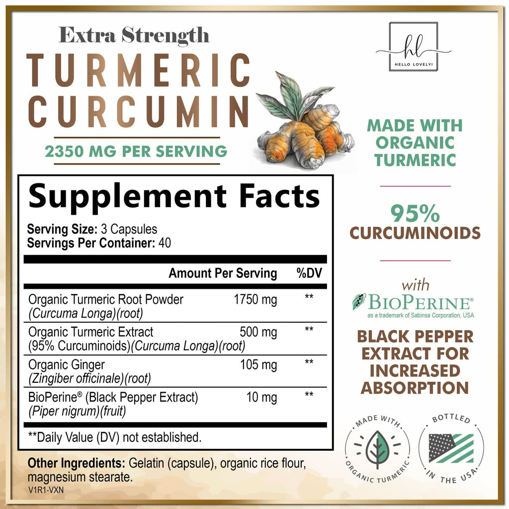 High potency turmeric supplement