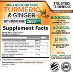 High potency turmeric supplement