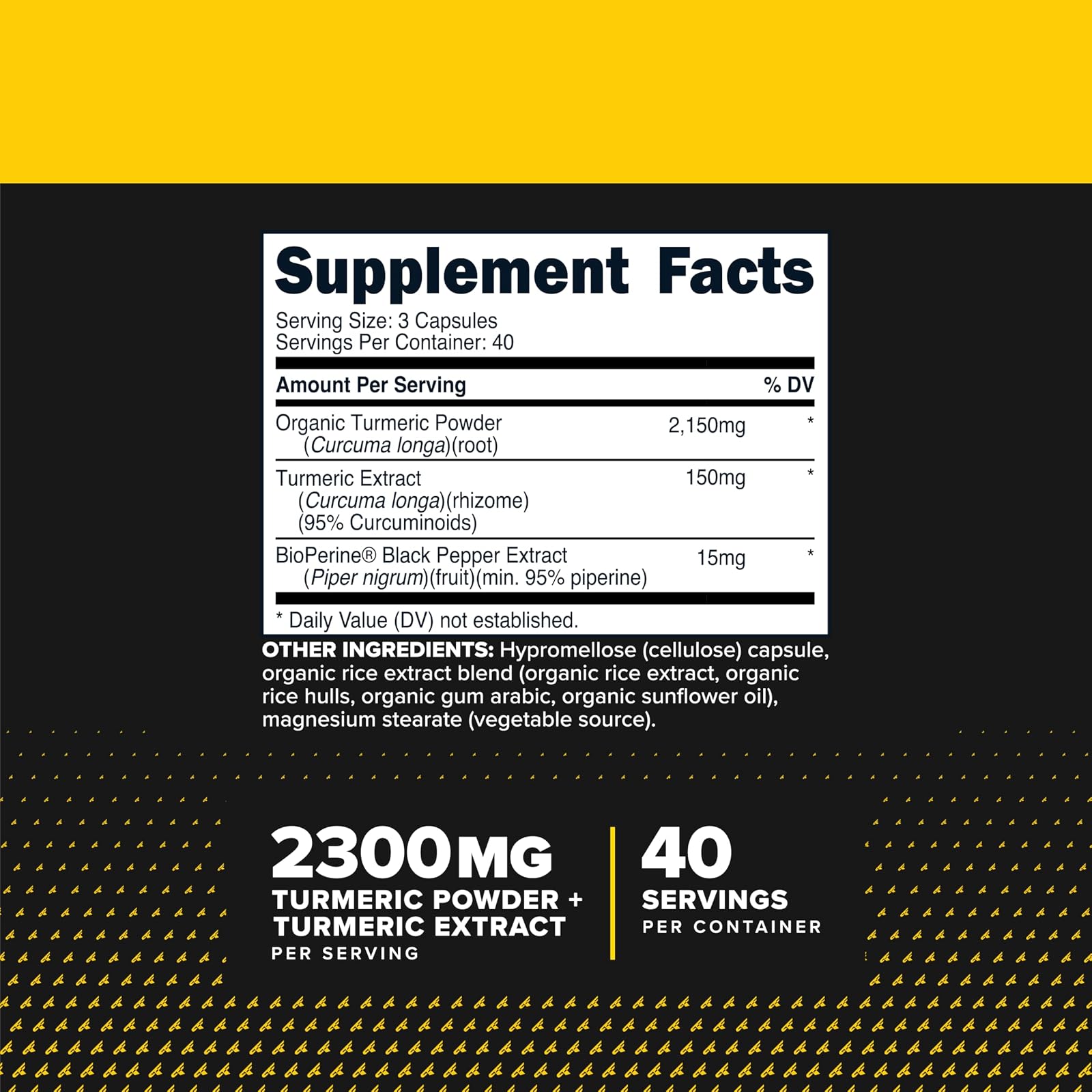 high potency turmeric with Bioperine