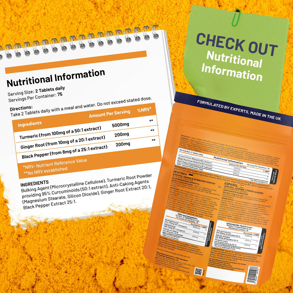 High potency turmeric with black pepper