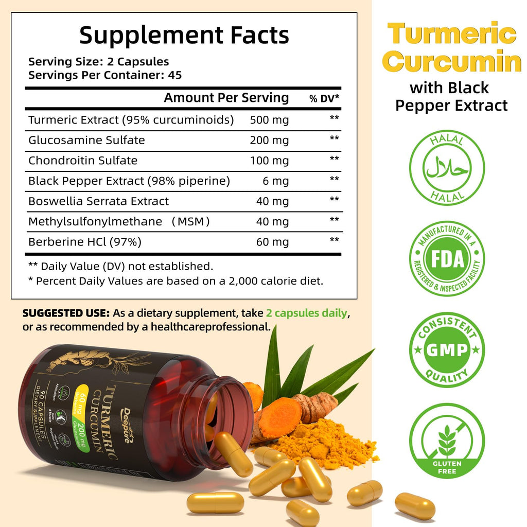 High potency turmeric with black pepper