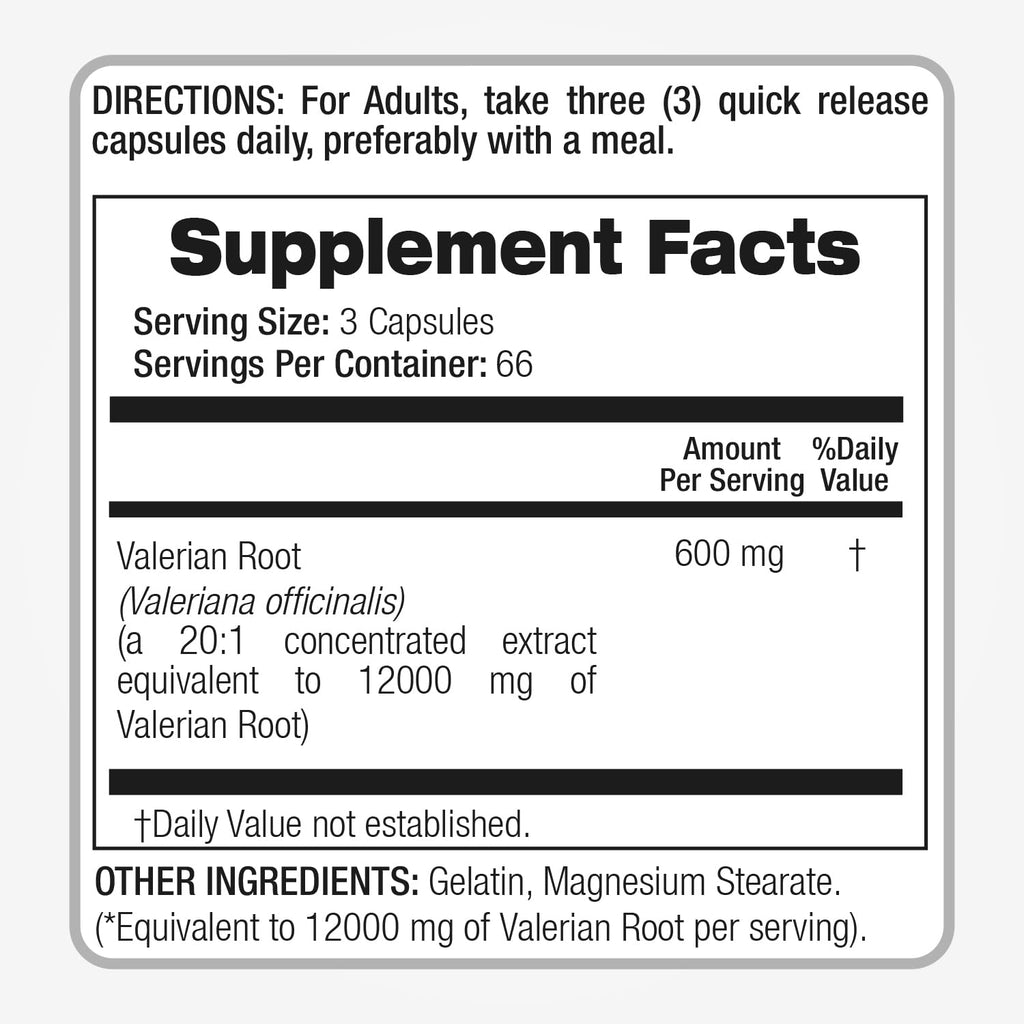 high potency valerian root extract