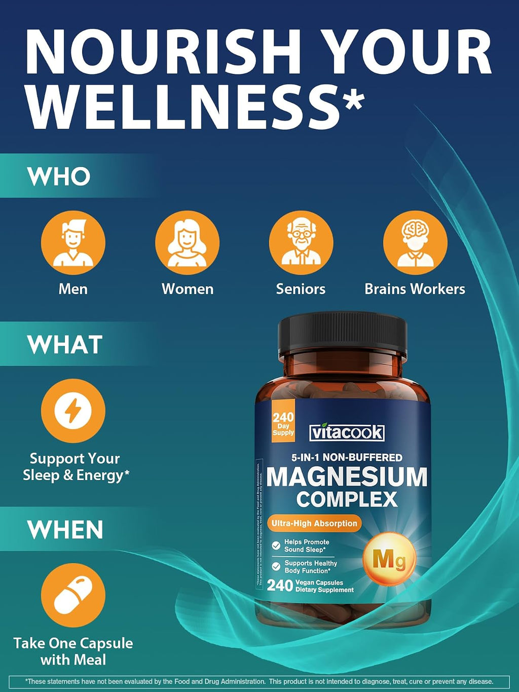 High potency vegan magnesium formula
