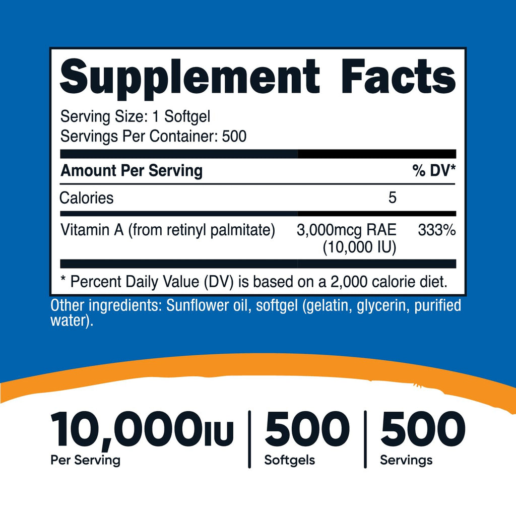 High potency vitamin A 10,000 IU
