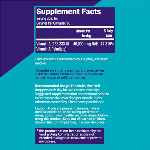 High potency Vitamin A drops 400000 IU