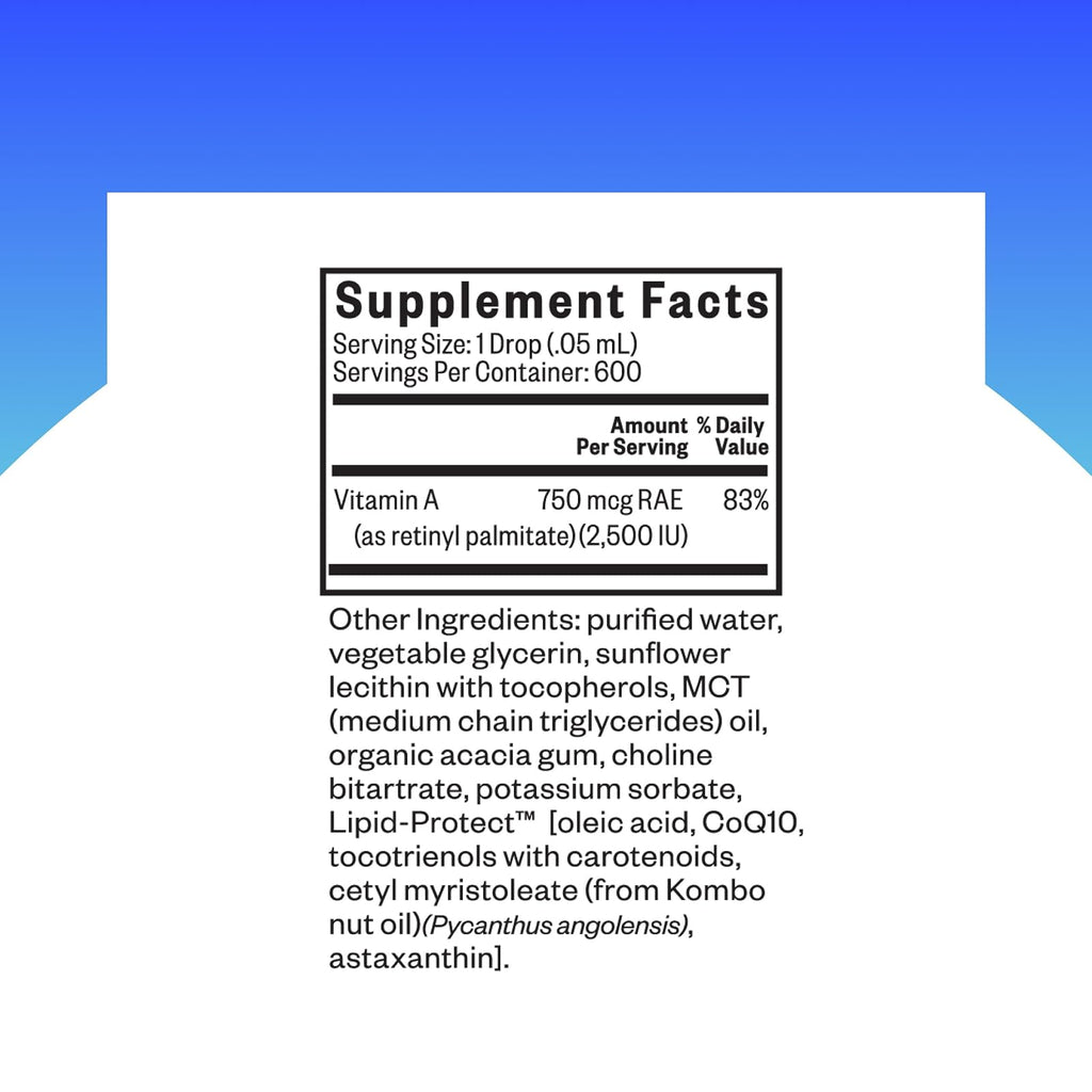 High potency vitamin A liquid supplement