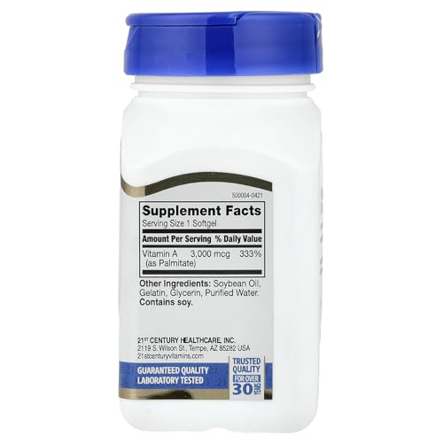 High potency Vitamin A softgels