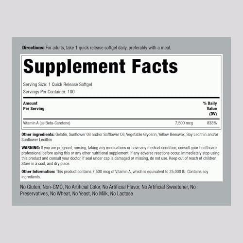 High potency Vitamin A supplement