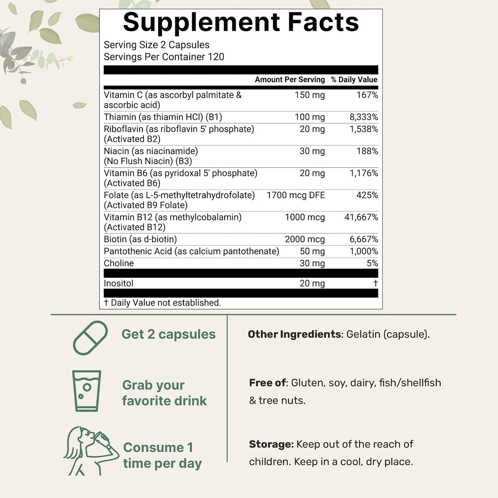 high potency vitamin b complex capsules