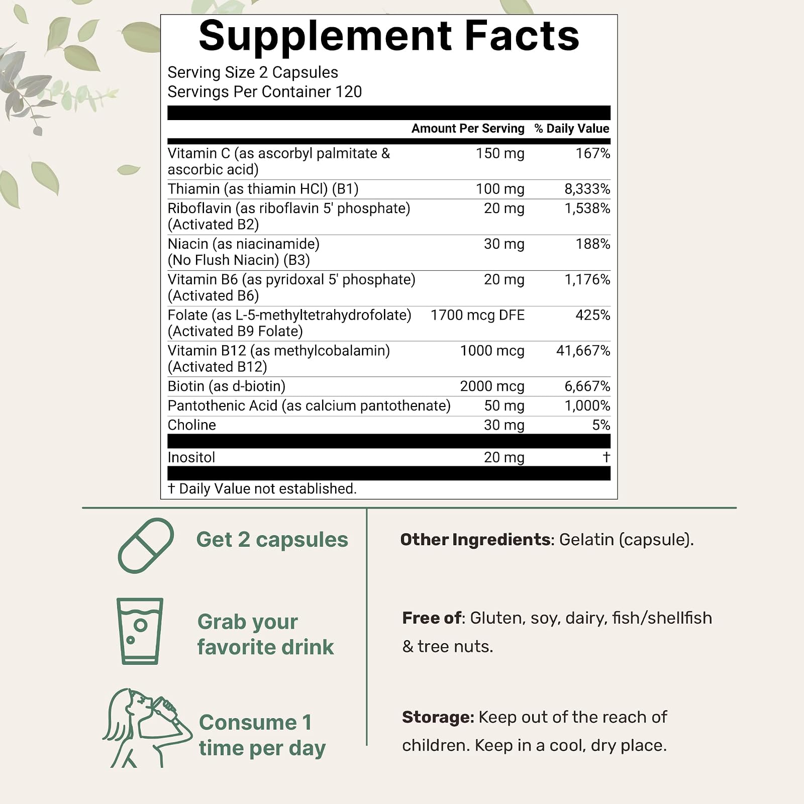 high potency vitamin b complex capsules