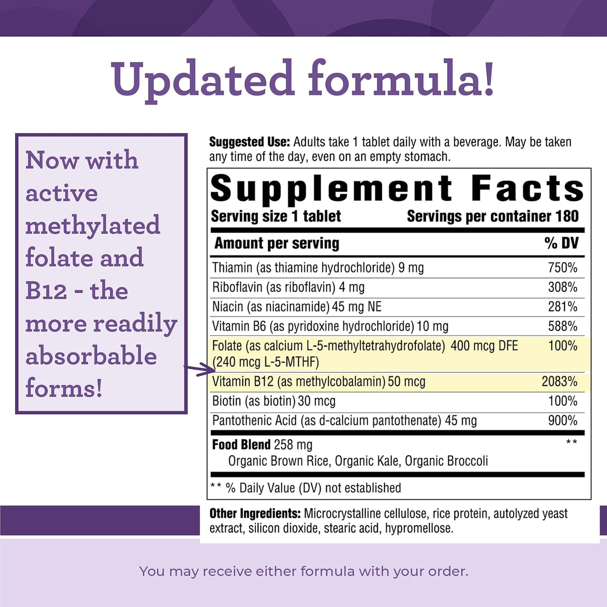 high potency vitamin b complex formula