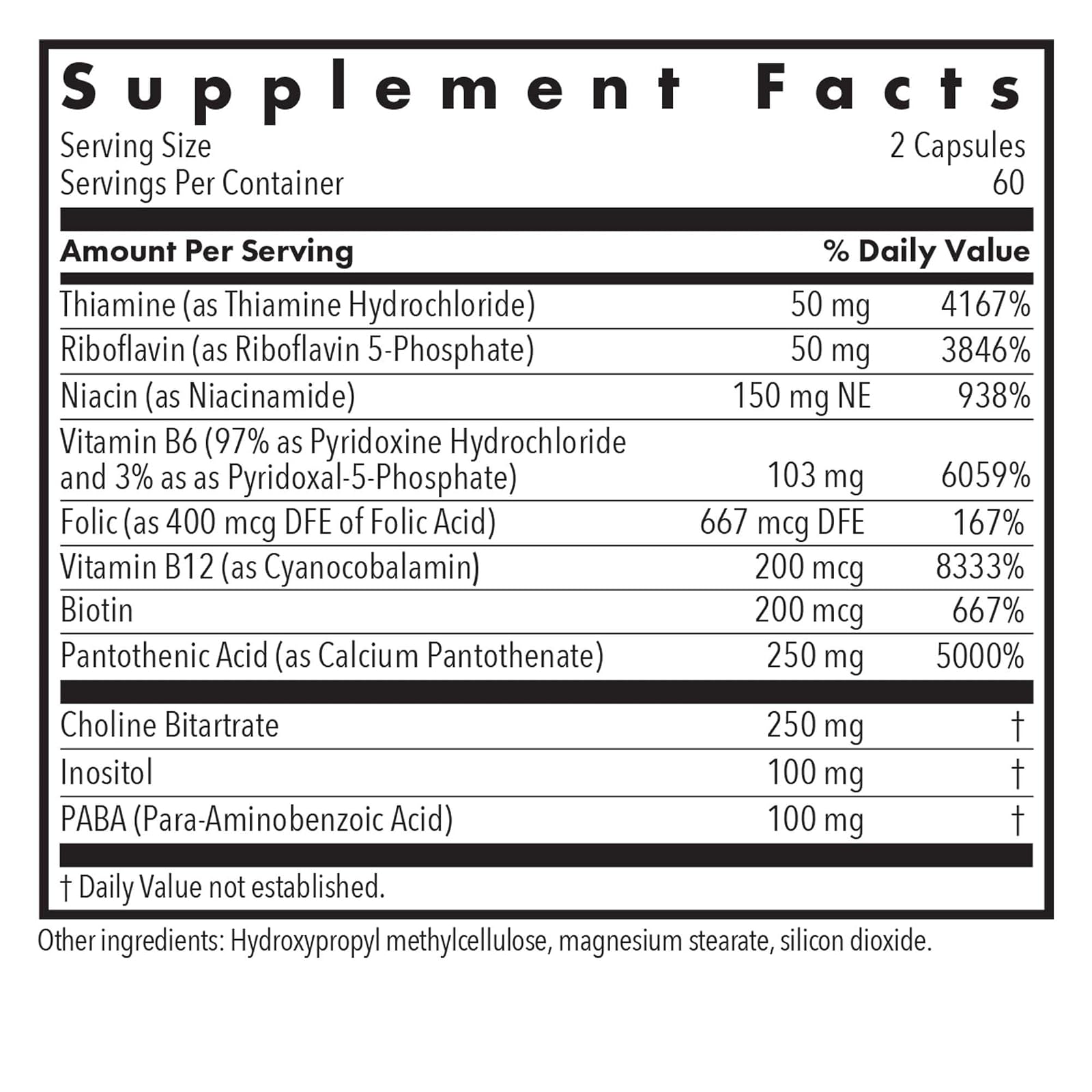 high potency vitamin b complex