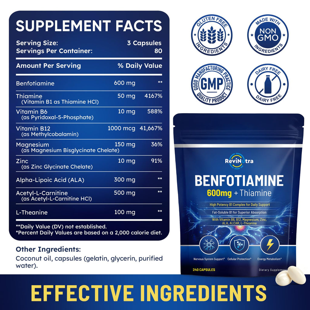 High potency Vitamin B1 600 mg
