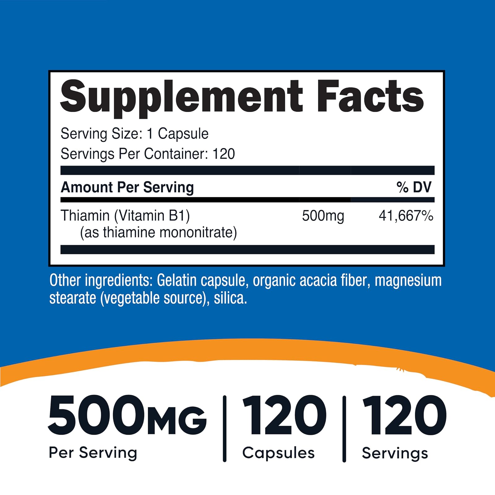 High potency Vitamin B1 supplement