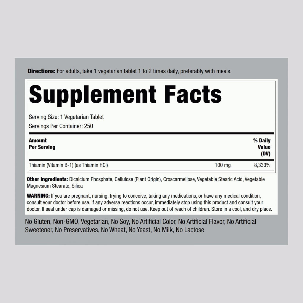 High potency Vitamin B1 supplement