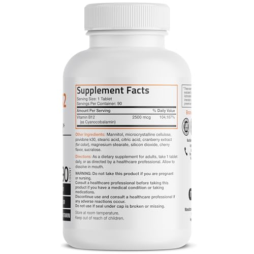 high potency vitamin B12 2500 mcg